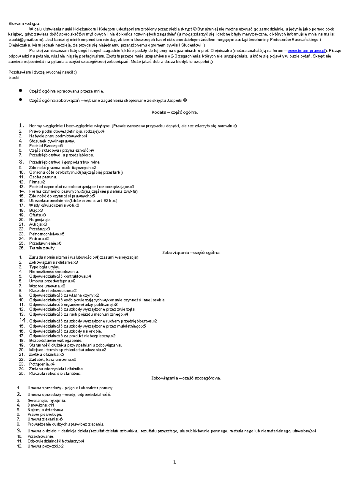 Mini Corpus Iuris Civilis - Skrypt do nauki dla Studentów - Studocu