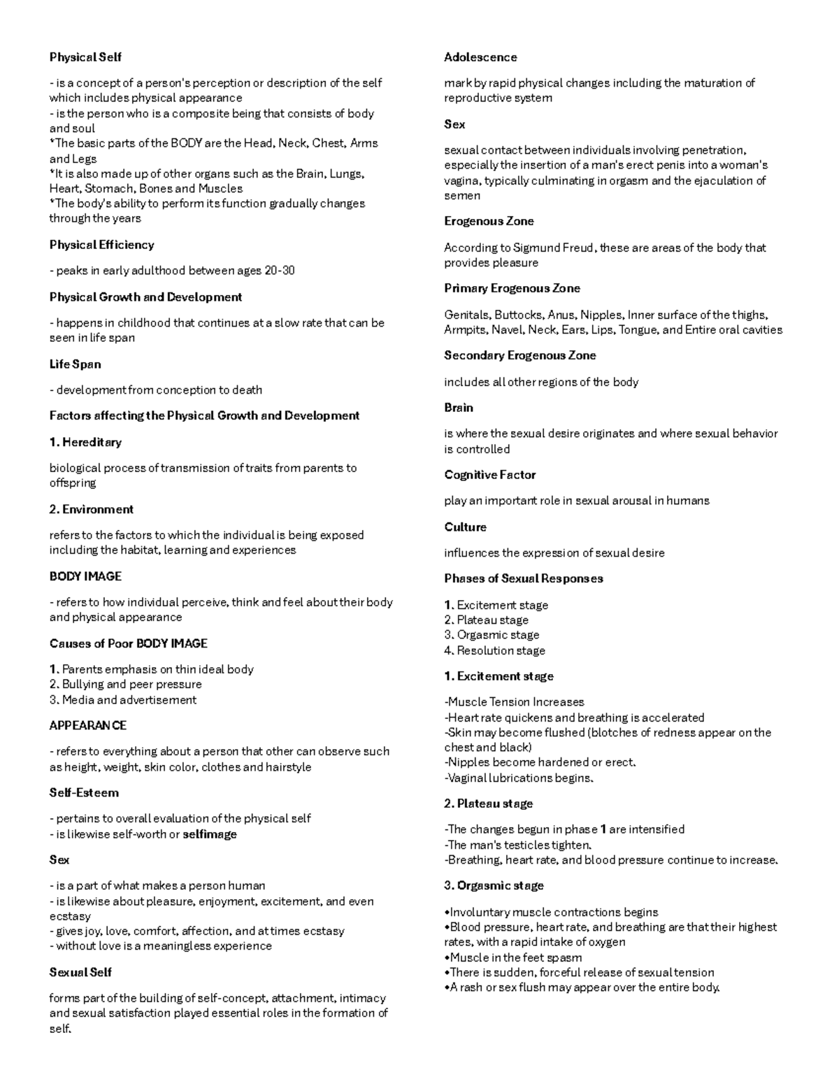 Soc Sci 111 - Understanding the Self - Finals Study Guide - Studocu