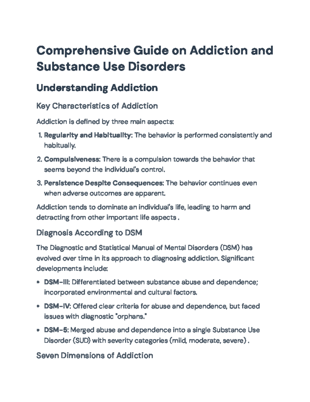 Comprehensive Guide to Addiction and Substance Use Disorders (SUDs ...