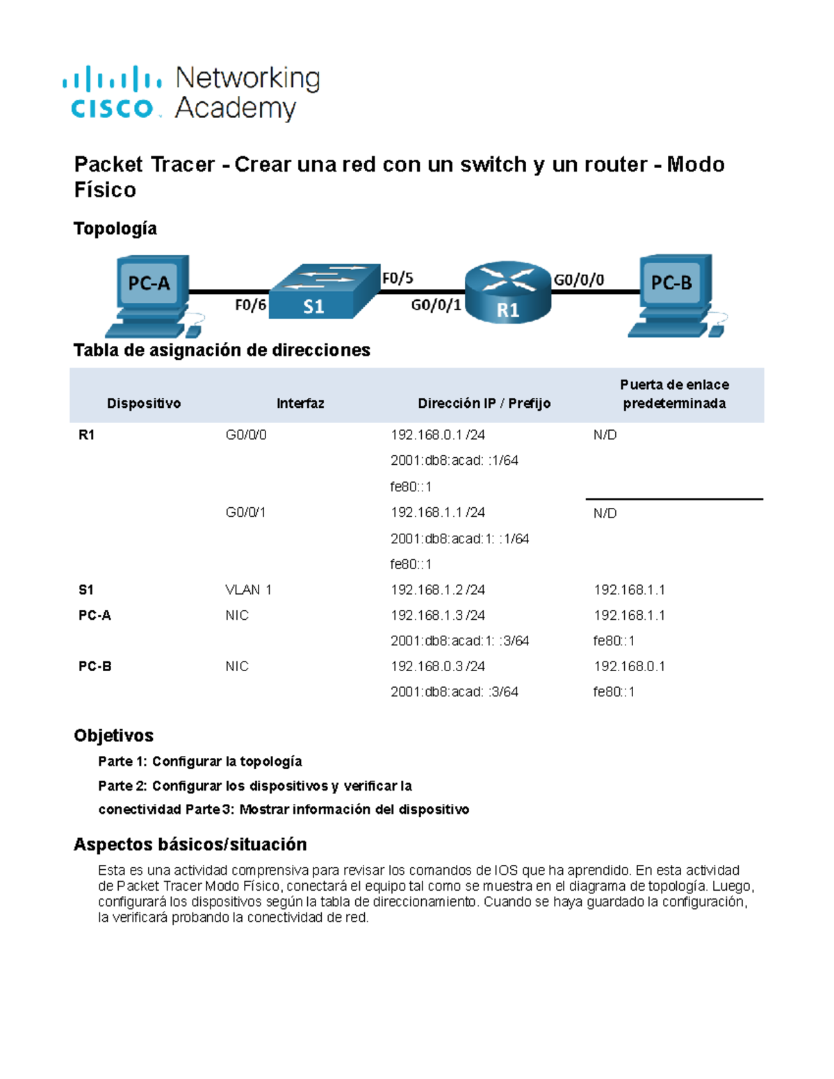 10.4.3 - Examen de Configuración de Red con Packet Tracer - Studocu