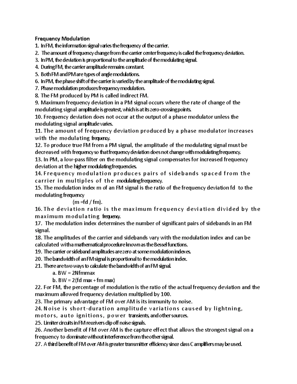 FM and PM Concepts: Frequency Modulation Notes for ECE 101 - Studocu