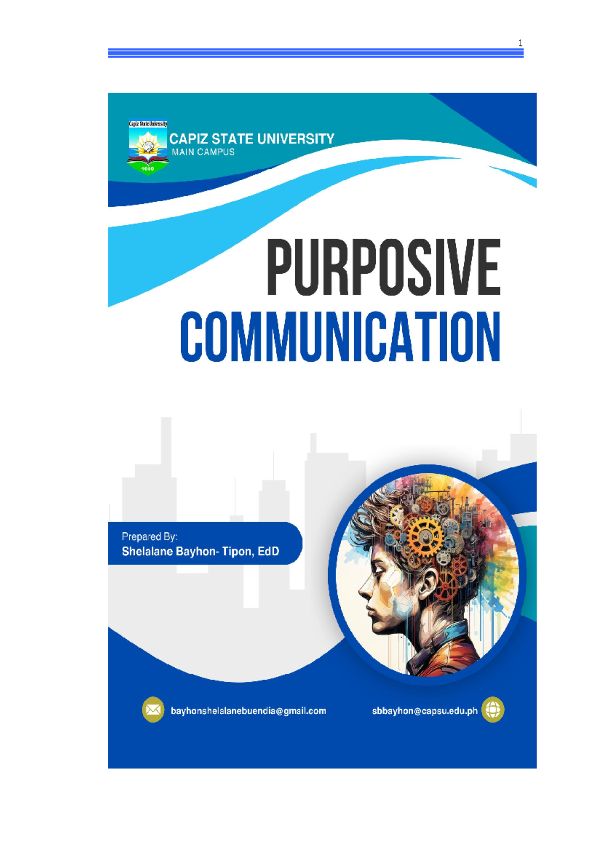 Purposive Communication: Concepts & Models for BPED 2024-2025 - Studocu