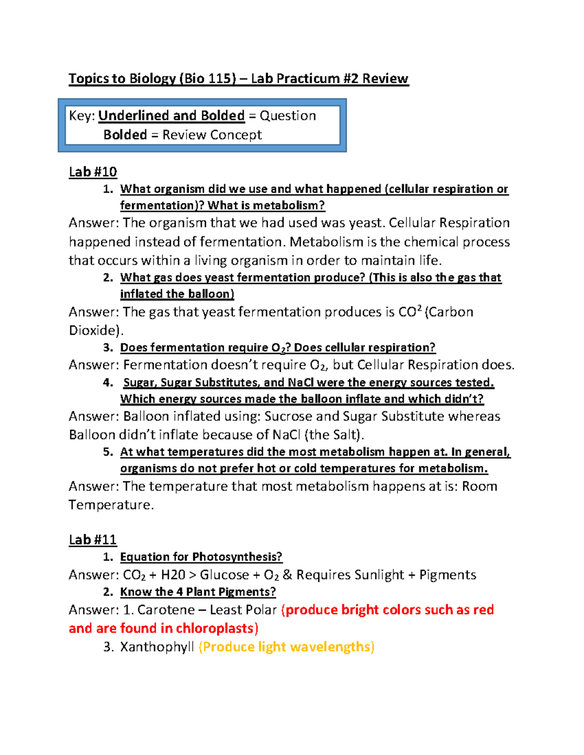 MT Bio 115 Lab Practicum 2 - Topics to Biology (Bio 115) – Lab ...