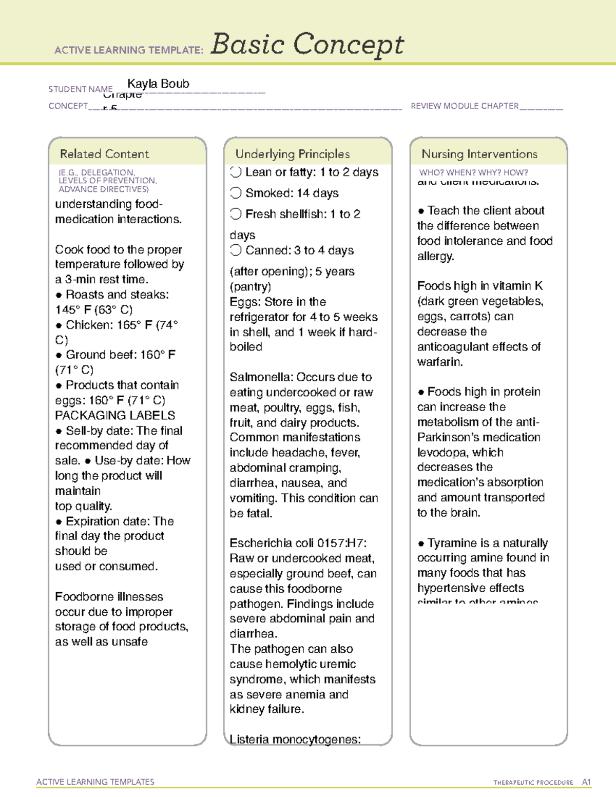 Active Learning Template: Therapeutic Procedures - Chapter 5 - Studocu