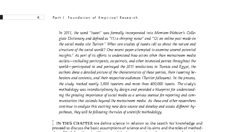 Chapter 1: Foundations of Empirical Research (RESEARCH METHODS) - Studocu