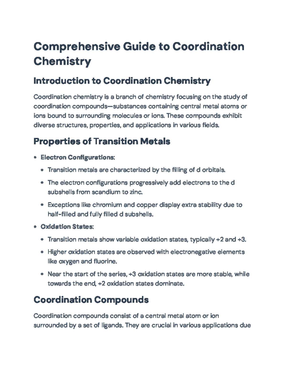 Coordination Chemistry: Isomerism, Applications & Nomenclature ...