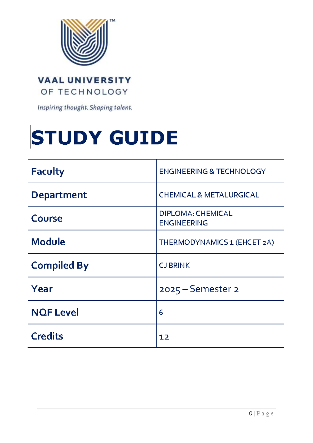 Chemical Engineering Thermodynamics Study Guide (EHCET 2A) 2025 - Studocu