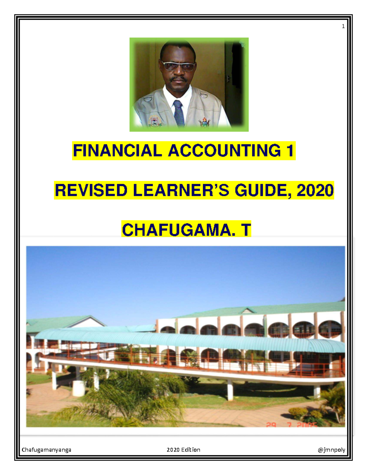 1 FINANCIAL ACCOUNTING 1 FINAL GUIDE 2020 CHAFUGAMA. T JOSHUA - Studocu