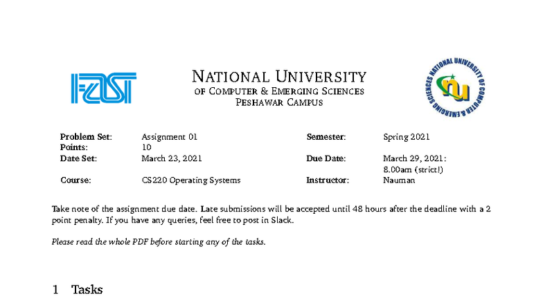 CS220 Operating Systems (Spring 2021) Assignment 01: System Call Performance - Studocu