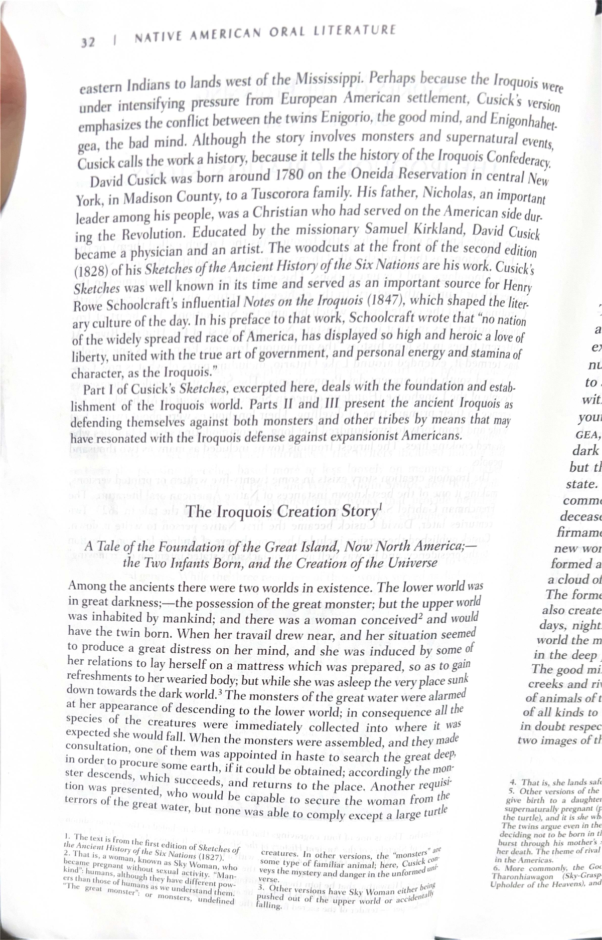 NATIVE AMERICAN ORAL LITERATURE: IROQUOIS CREATION STORY 32 - Studocu