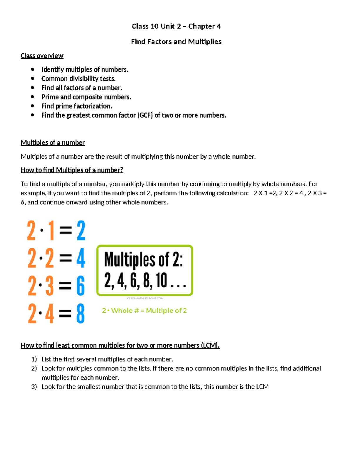 Math 015- class 10 edited-1 - Tagged - Class 10 Unit 2 – Chapter 4 Find ...