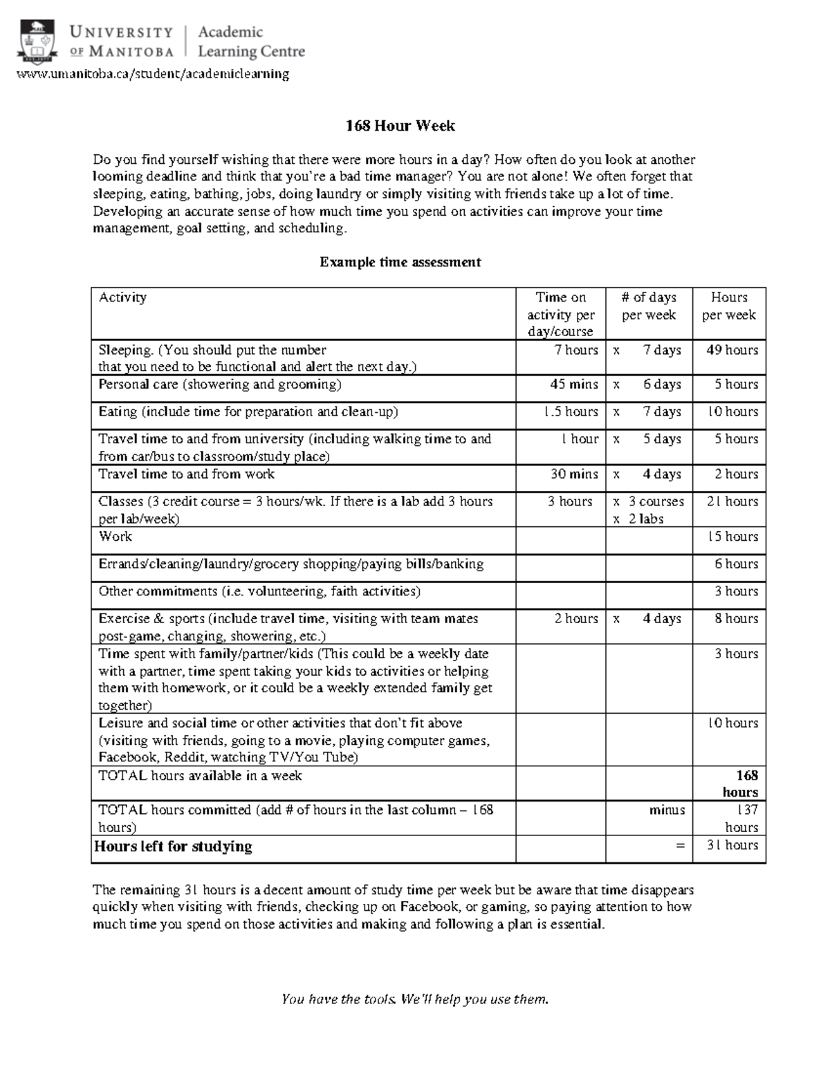 168-Hour-Week: Essential Time Management Tips for Students - Studocu