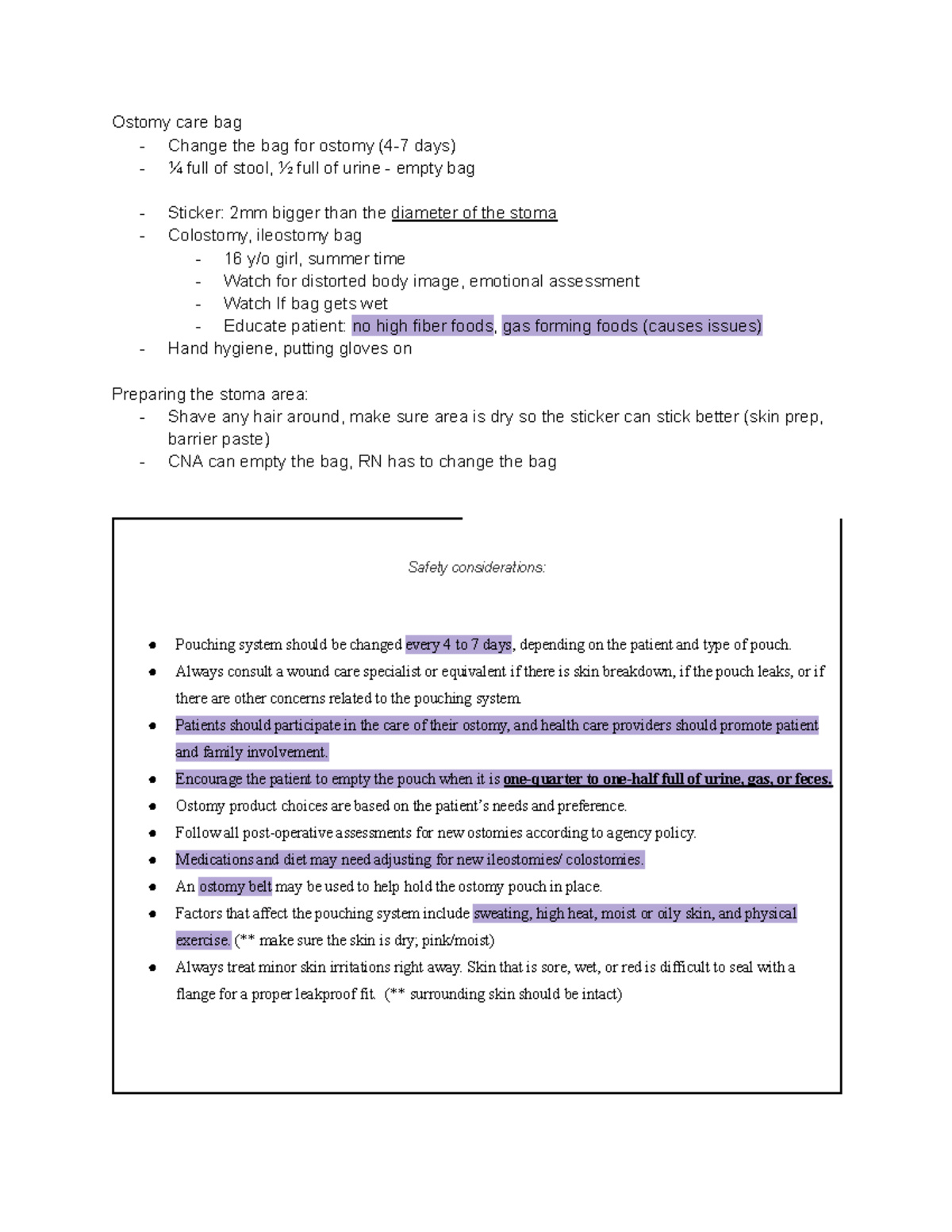Ostomy Care Notes for Nursing Practice: Key Guidelines & Tips - Studocu