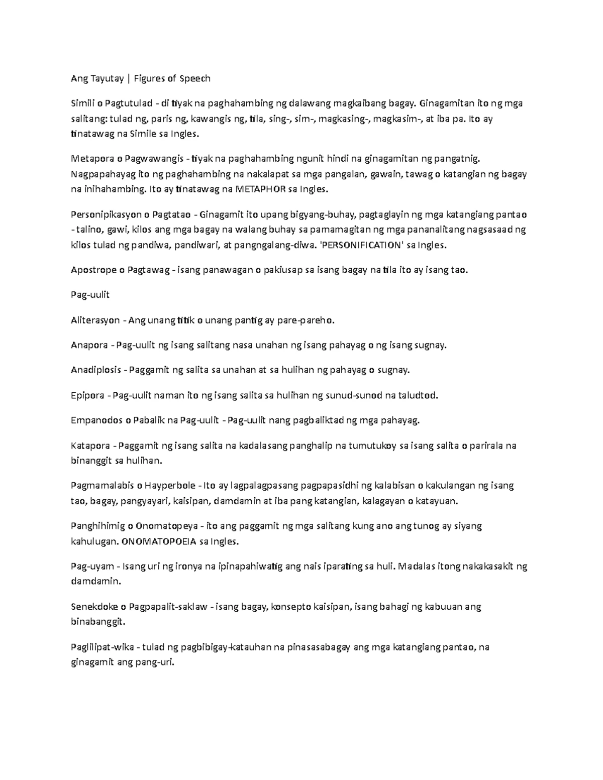 DLP2-FIL10: Tuwiran at Di-tuwirang Pahayag sa Filipino 10 - Studocu