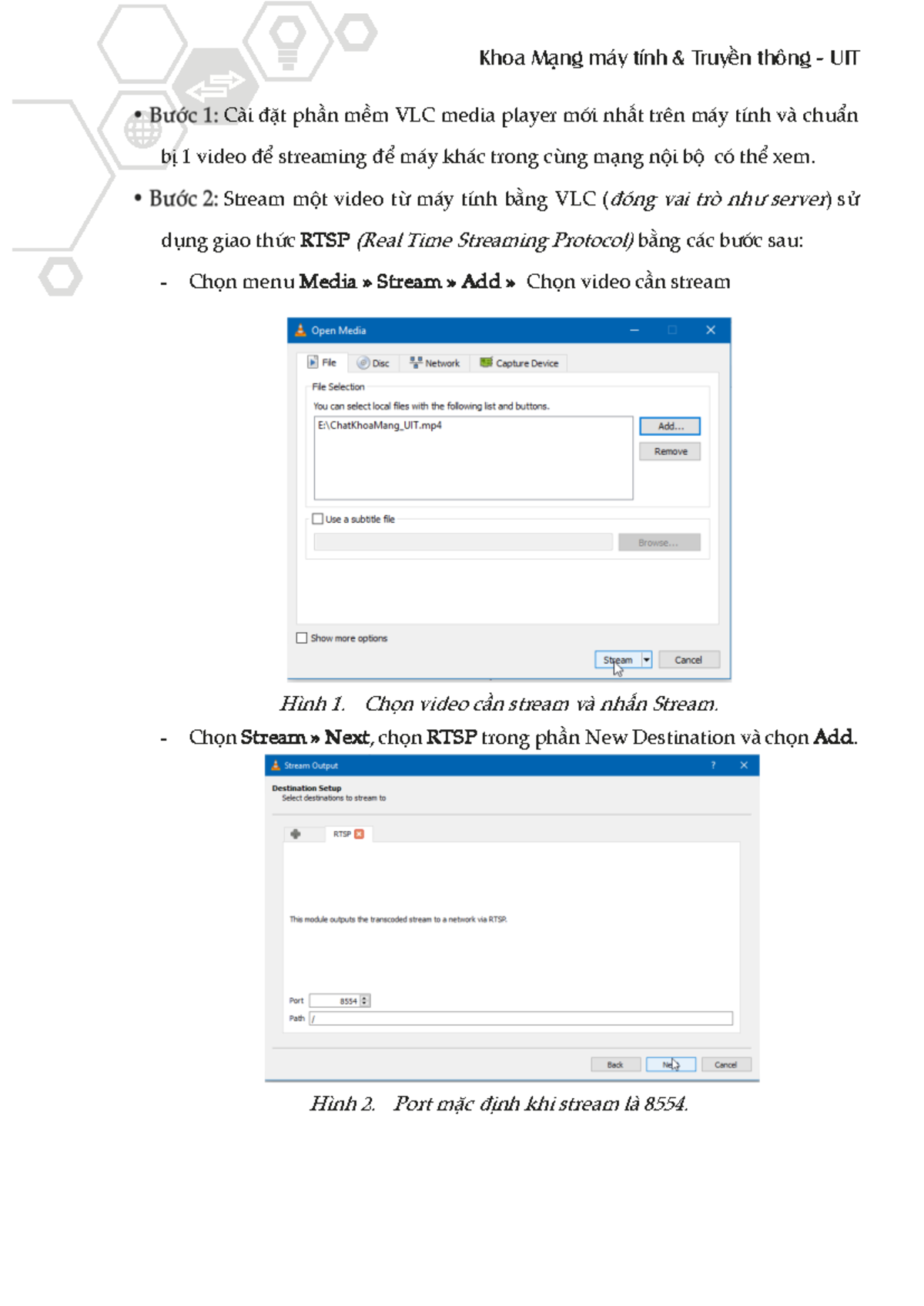 Lab 3: Hướng dẫn thực hành Stream video với VLC - Nhập môn mạng - Studocu