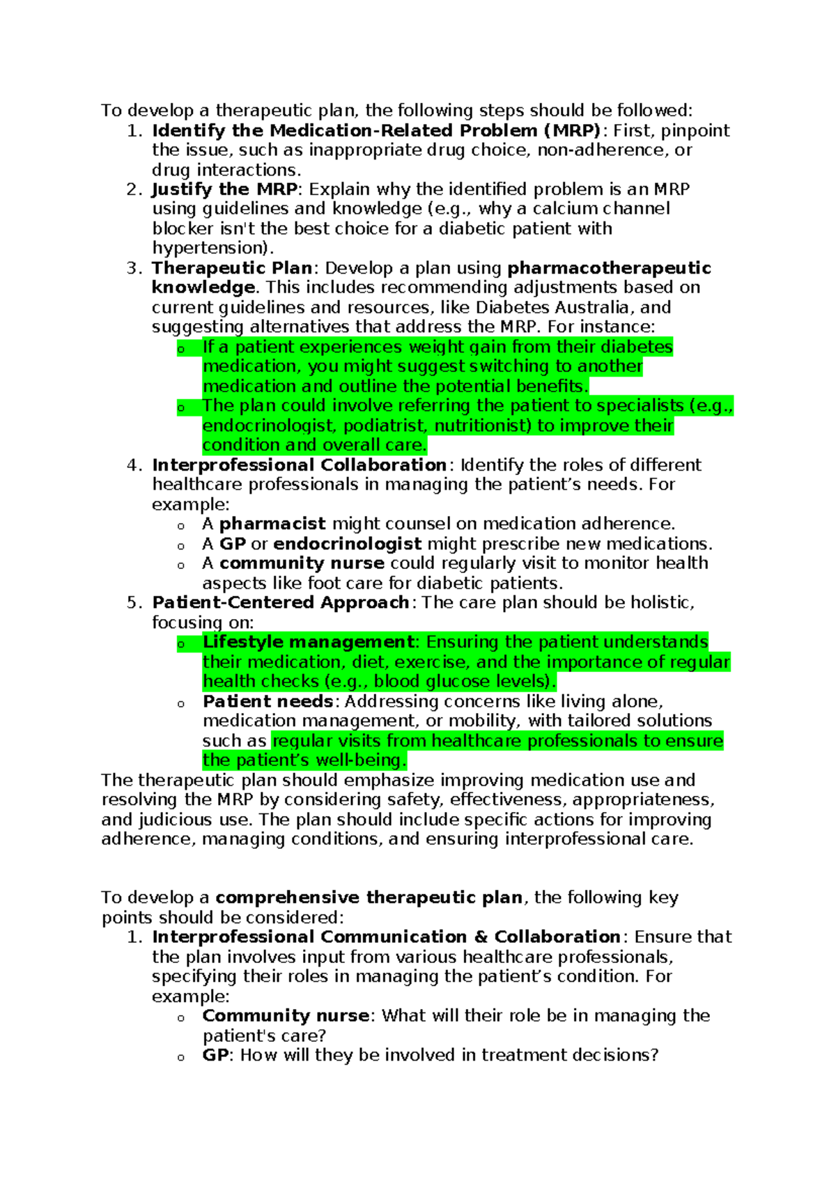 Csb601 Assess 1: Comprehensive Therapeutic Plan Development - Studocu