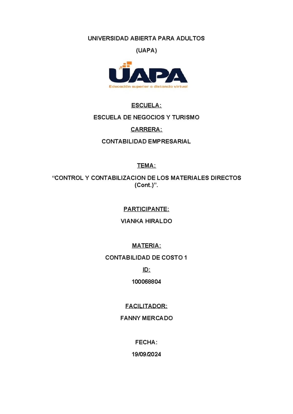 Control y Contabilización de Materiales Directos - Contabilidad de ...
