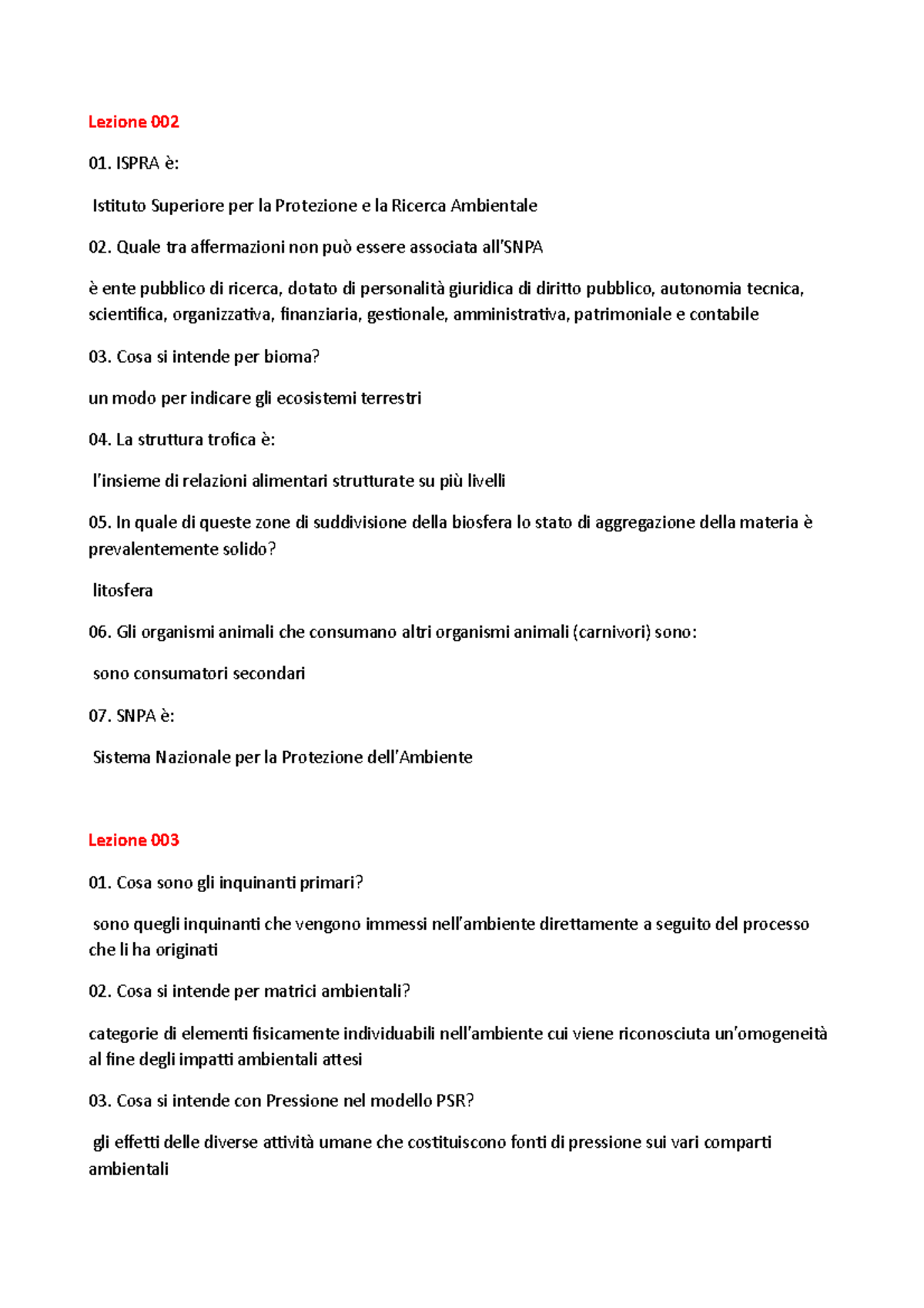 Analisi Controllo Ambientale di Mugnini Alice - Lezione 002 01. ISPRA è ...
