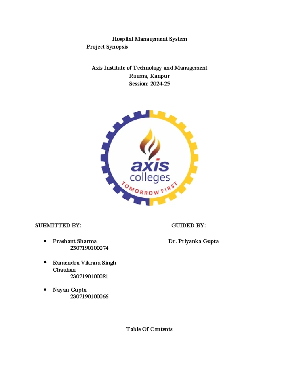 Final Year Project Report Format(2022-23) - GUIDELINES FOR B PROJECT ...