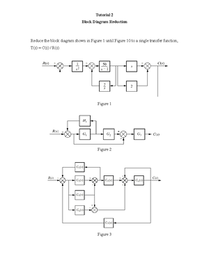 16-5157 Tutorial 2.1 - Block Diagram Reduction - Solutions - Tutorial ...
