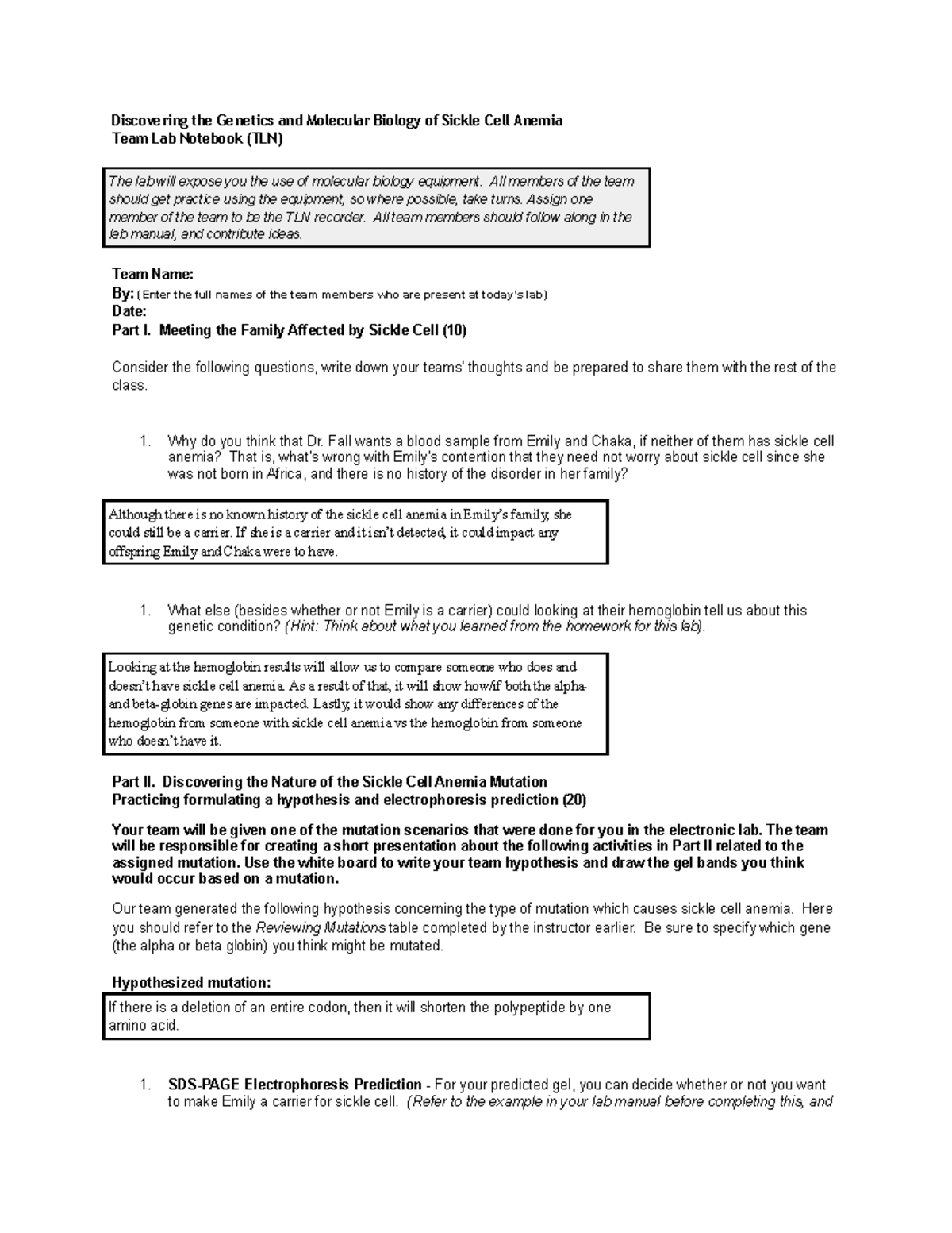 Discovering the Genetics and Molecular Biology of Sickle Cell Anemia ...