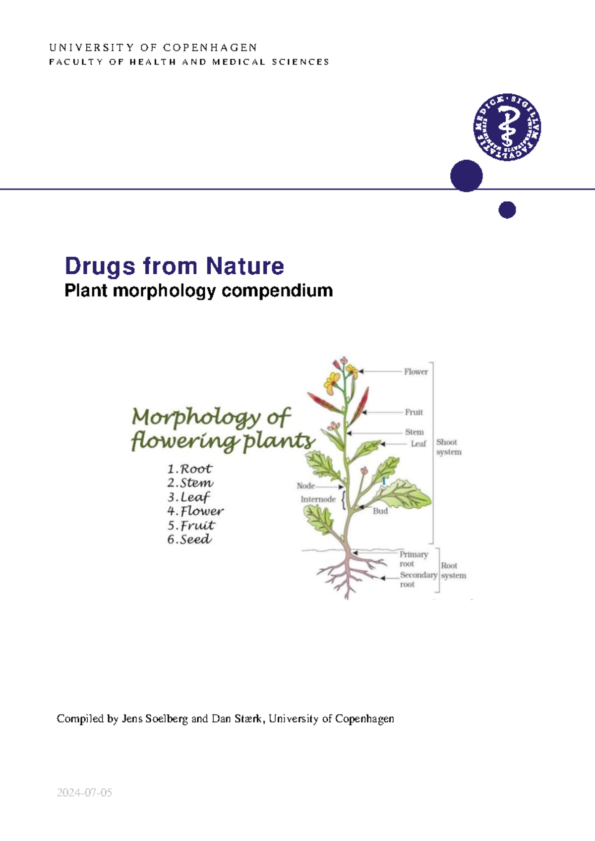 Plant Morphology Compendium: Lecture 1-3 Overview - Studocu