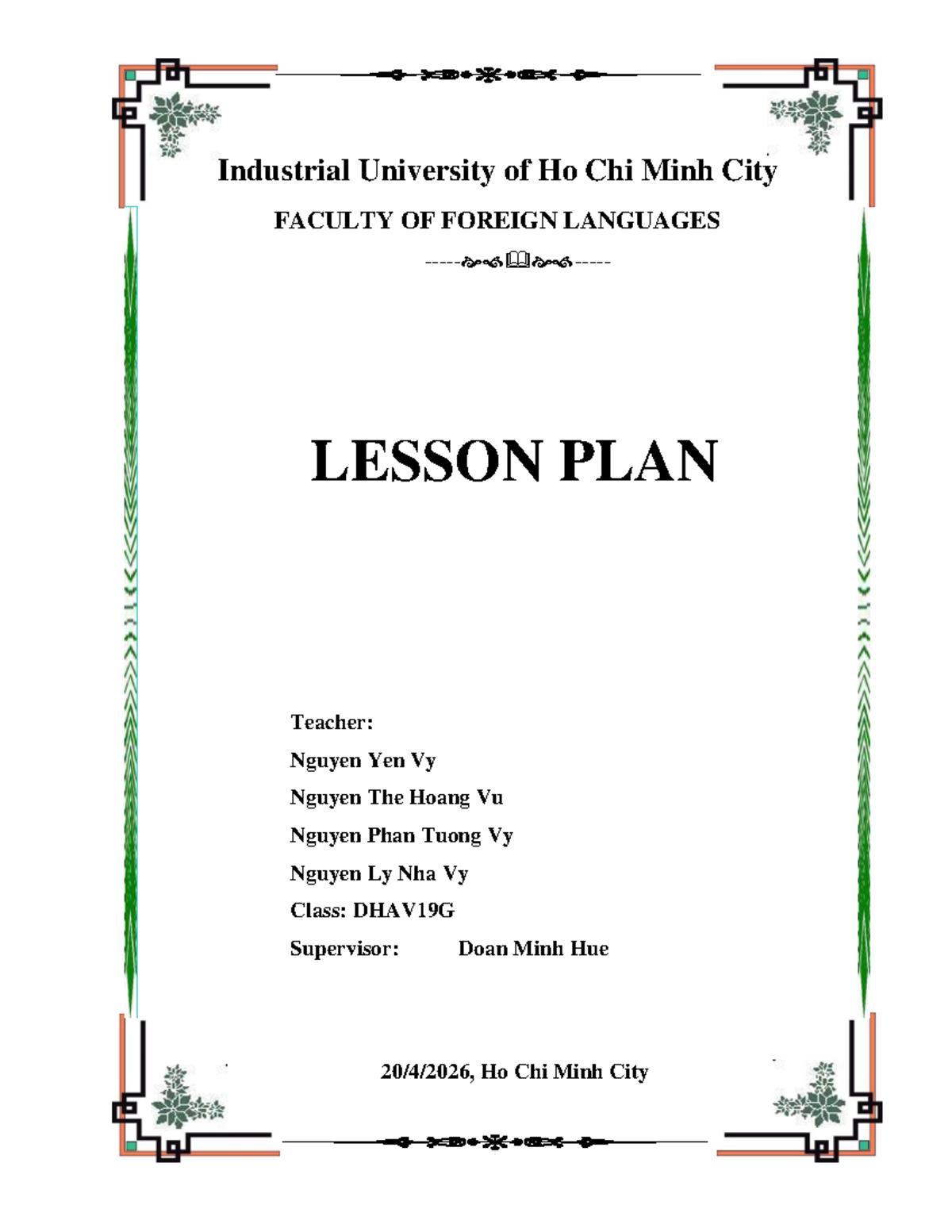 N11 DHAV19G Lesson Plan: Teaching English Pronunciation Techniques ...