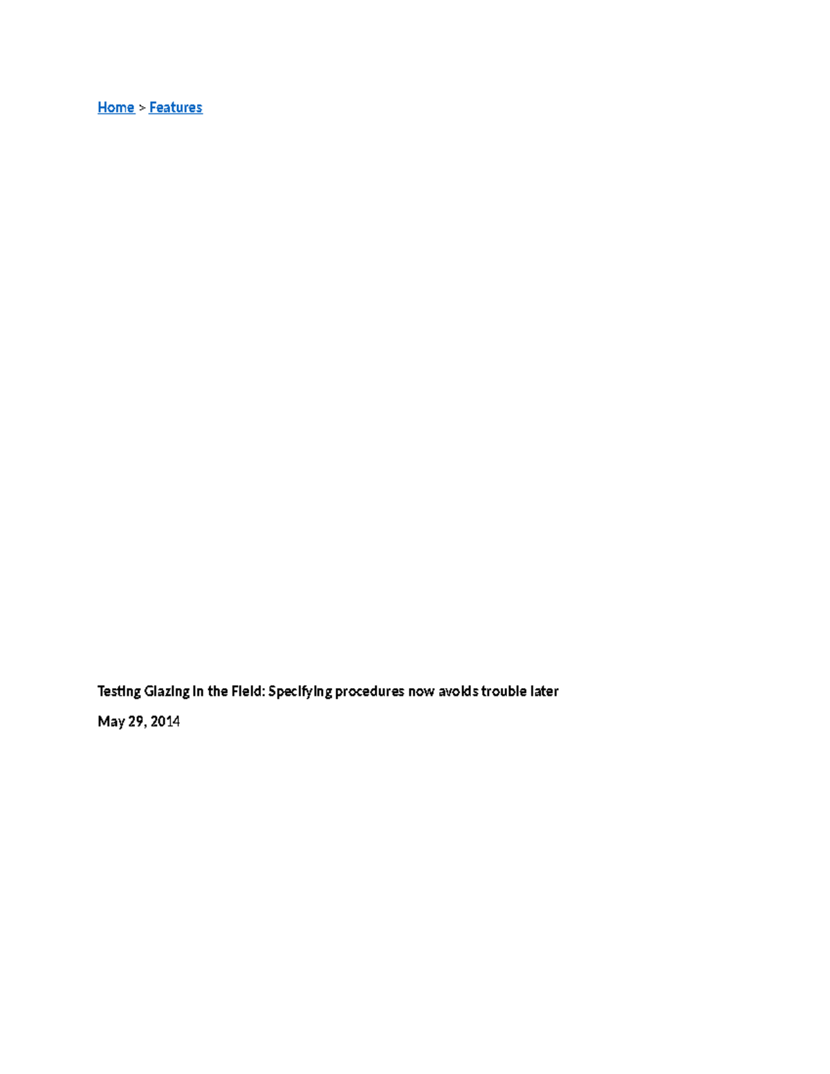 Field Water Testing (FWT): Procedures for Glazing Performance ...