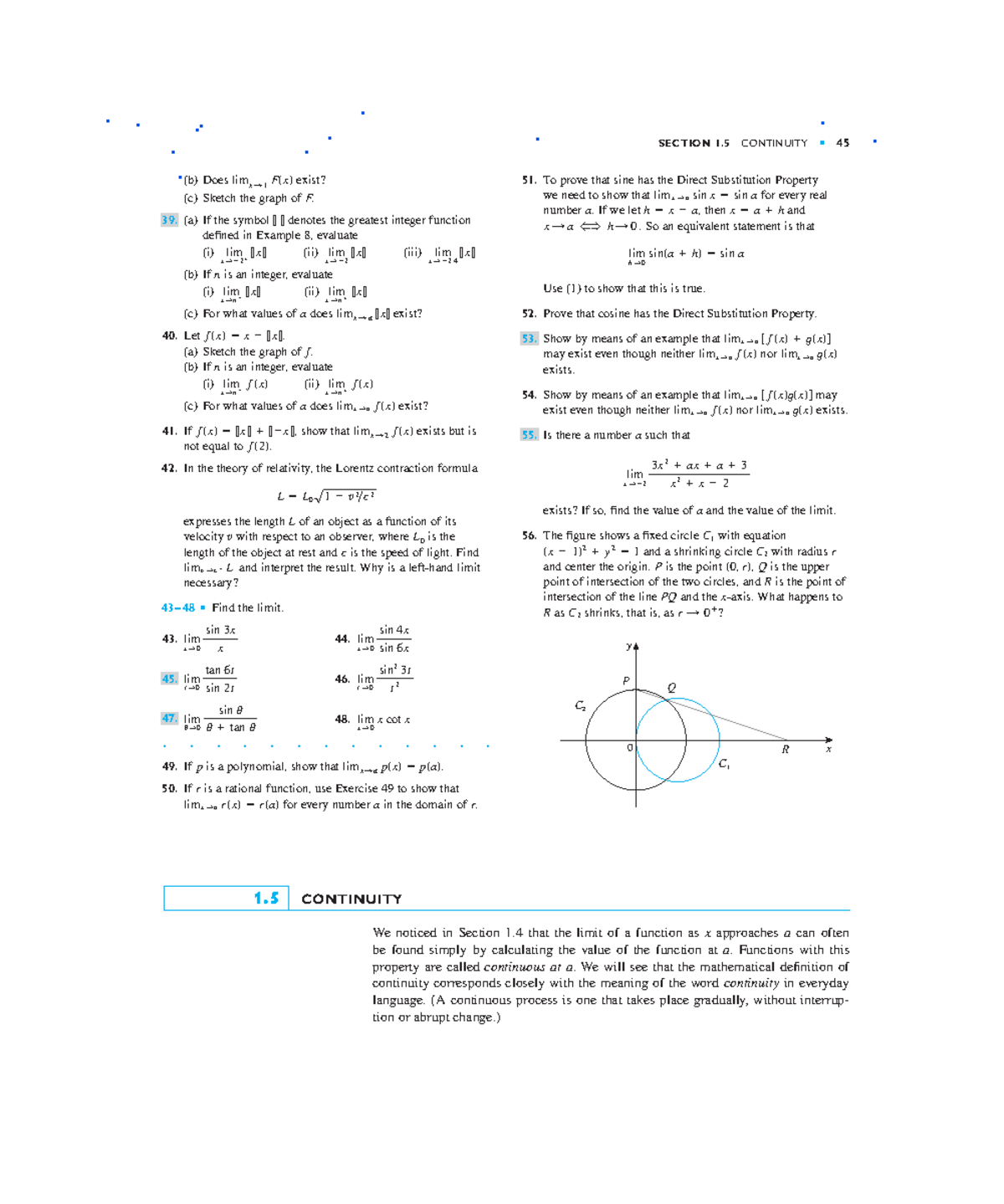 Math Work Chapter - Direct Substitution Properties of Sine and Cosine ...