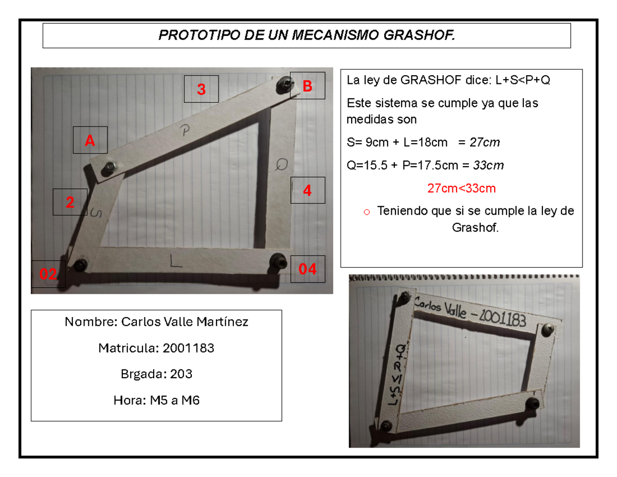 Lab Dinamica Prototipo CVM - Dinámica del cuerpo rígido - PROTOTIPO DE ...