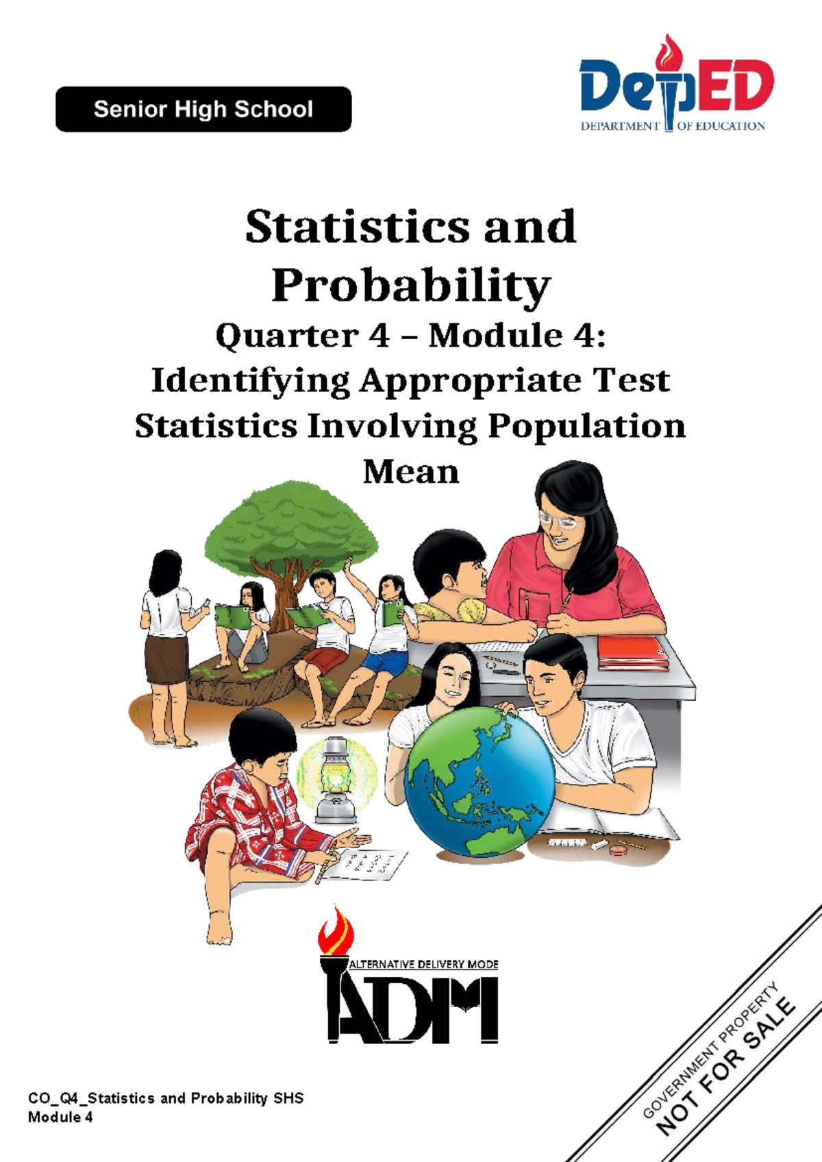 CO_Q4 Statistics and Probability SHS Module 4: Test Statistics for ...