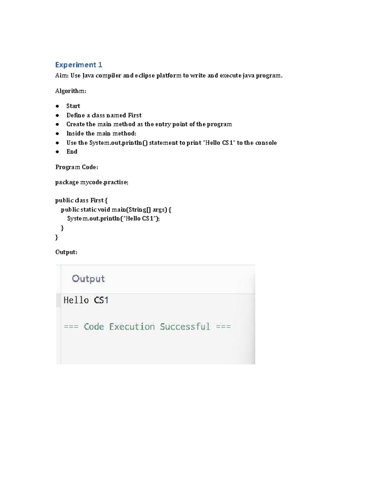 Java Experiments: Final Compilation of Java Programs and Concepts - Studocu