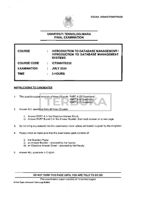 Project Proposal ICT200 - FAKULTI SAINS KOMPUTER DAN MATEMATIK DIPLOMA ...