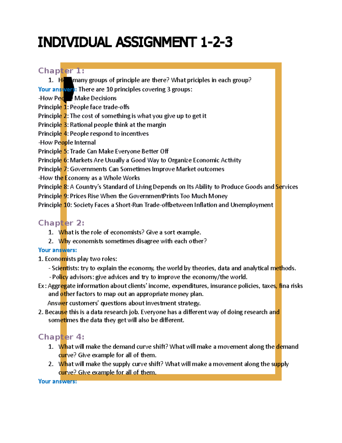 ECO111 - Personal Essay Notes: Principles & Economic Concepts - Studocu