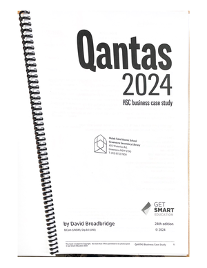 Qantas case study - Case Study: Qantas Role of Operations Management ...