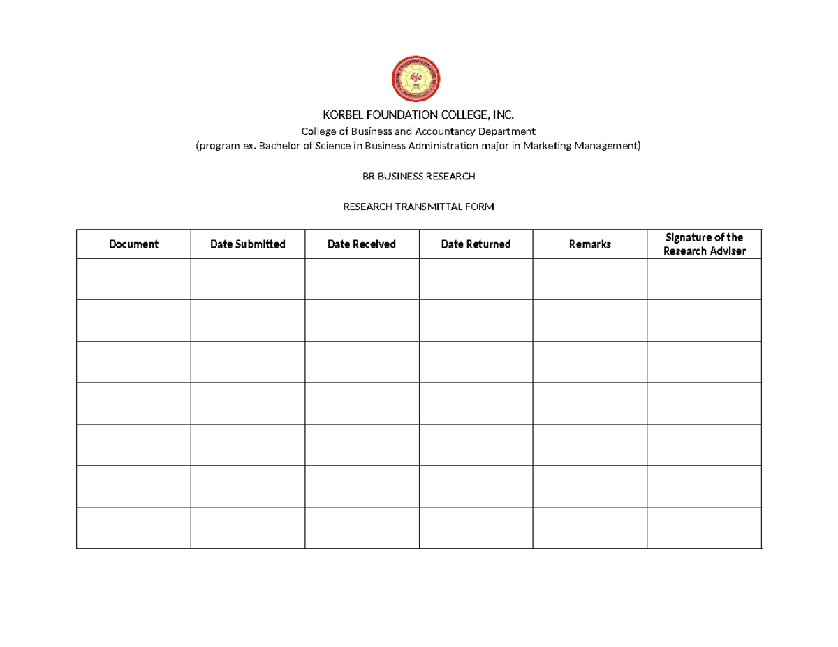 Research- Transmittal-FORM - Science and mathematics department ...