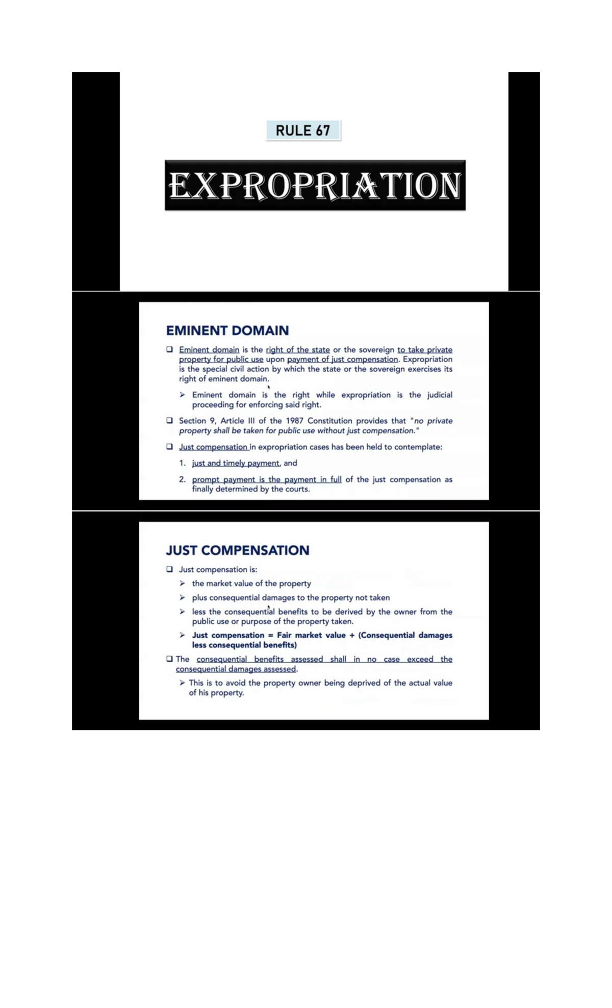 RULE 67 - Expropriation - RULE 67 EXPROPRIATION EMINENT DOMAIN Eminent ...