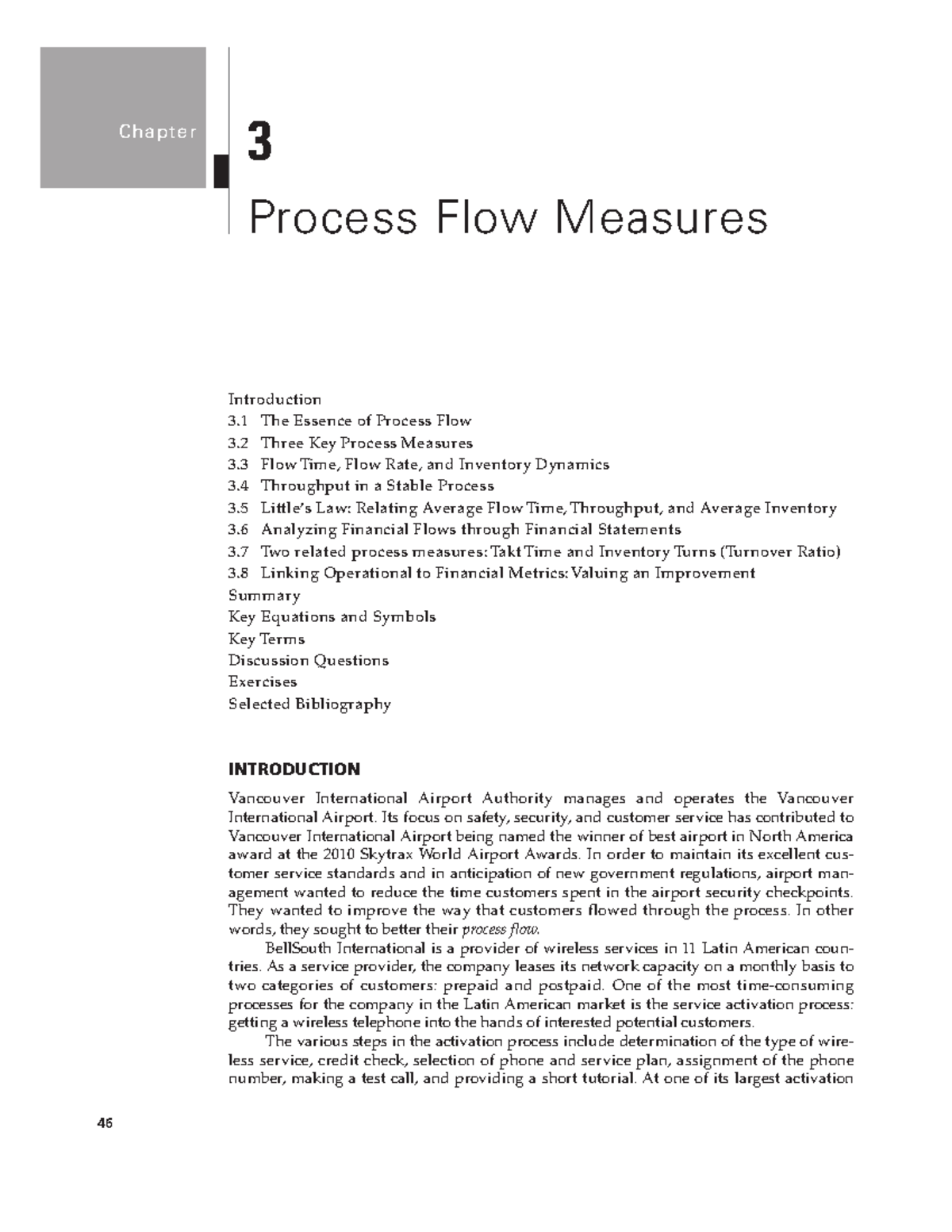 Chapter 3: Process Flow Measures - Understanding Flow Time, Inventory, and - Studocu