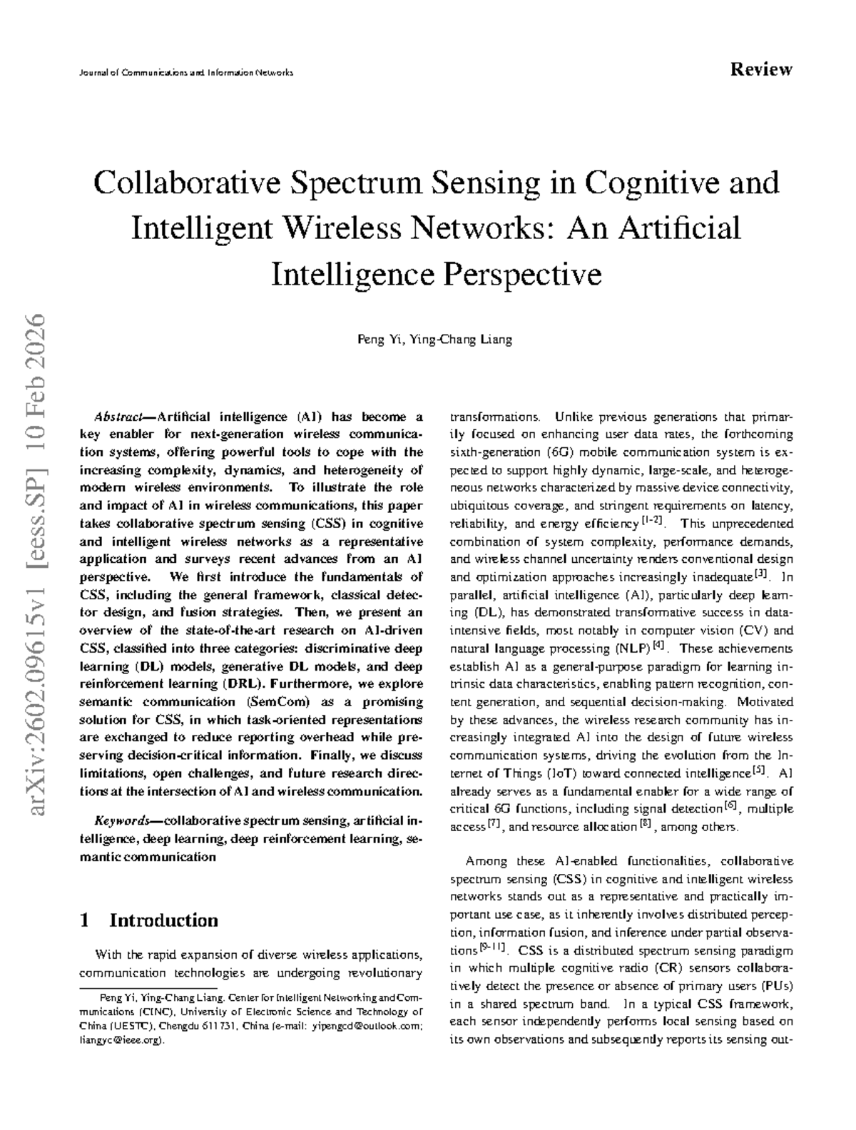 Collaborative Spectrum Sensing in Cognitive Wireless Networks: An AI ...