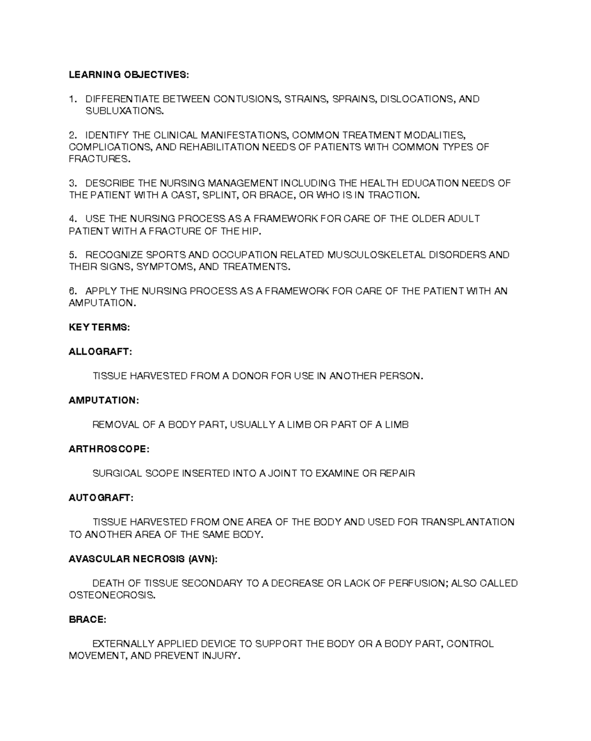 Chapter 37: Management of Patients with Musculoskeletal Trauma - Studocu