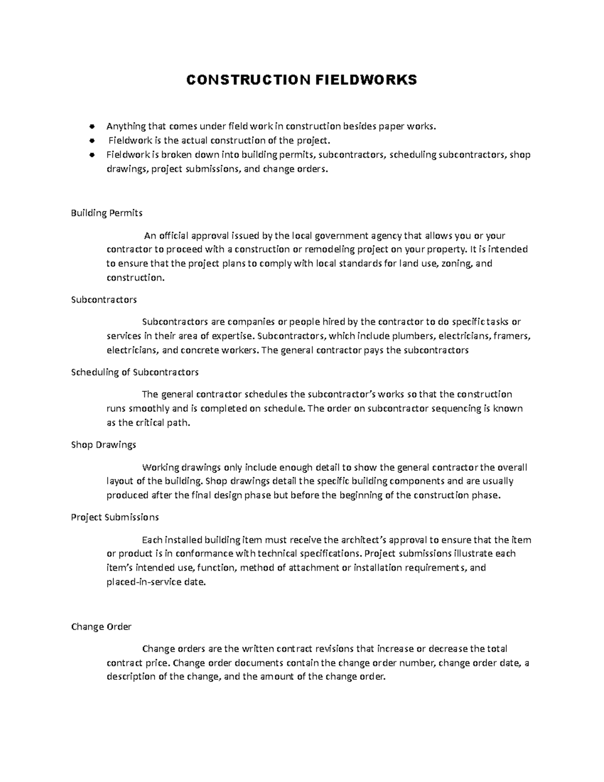 Construction Fieldwork Basics: Key Principles & Activities Overview ...