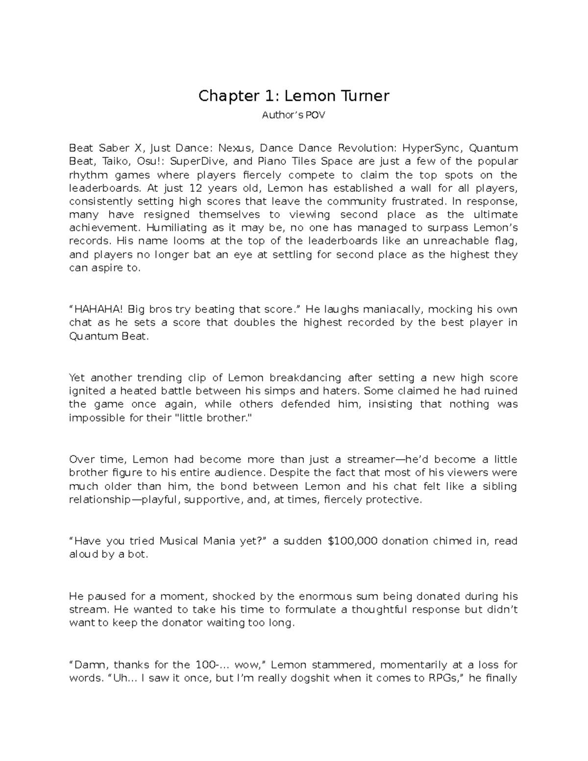 Chapter 1 - asds gfdsg asdfadf sfd - Chapter 1: Lemon Turner Author’s ...