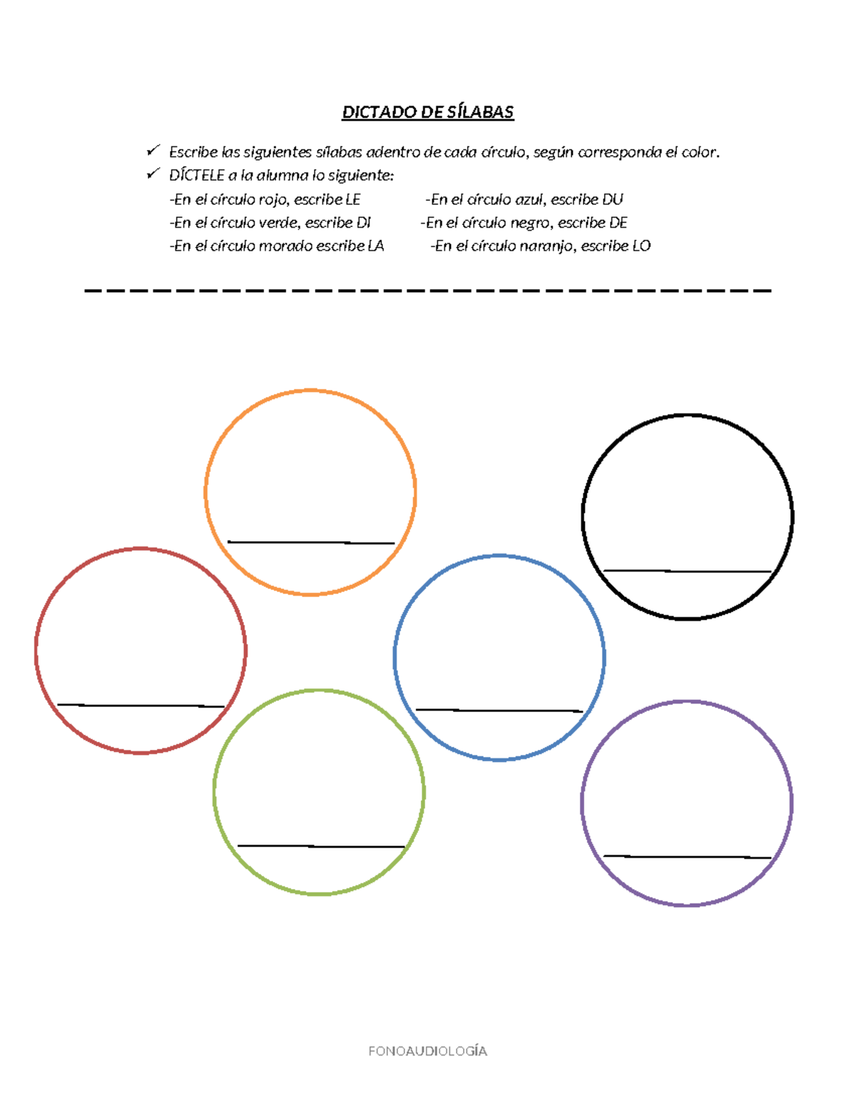 Dictado DE Sílabas D y L - tareas - Lenguaje - DICTADO DE SÍLABAS ...