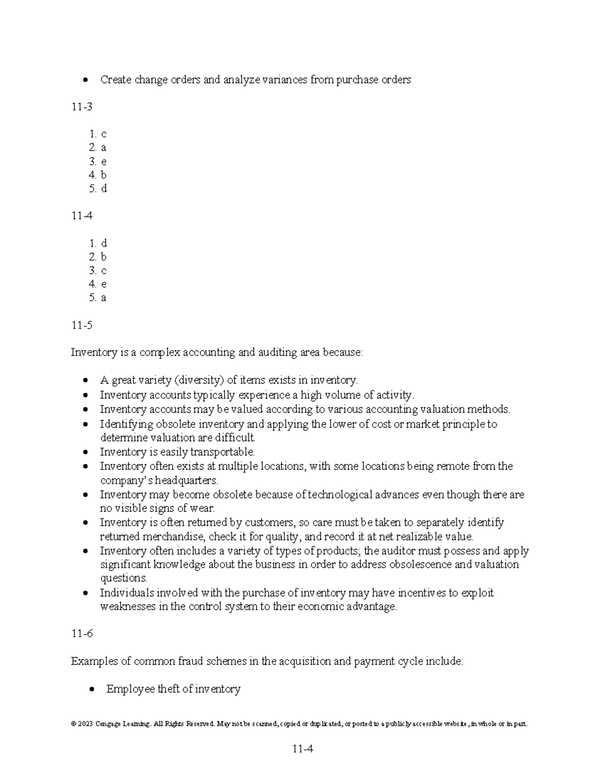 Auditing Inventory: Change Orders & Variance Analysis (SM 370) - Studocu