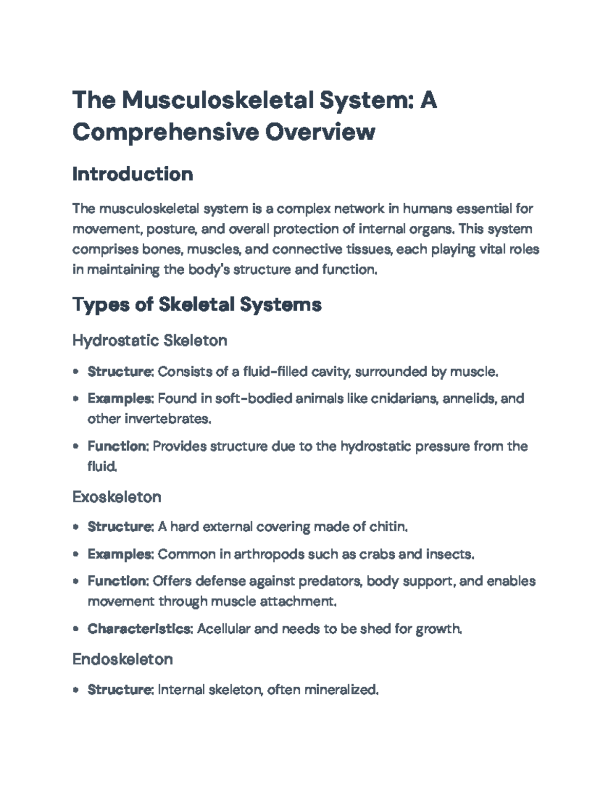 Musculoskeletal System Overview: Structure, Function, and Mechanics ...