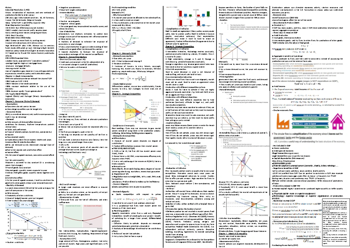 Econ Cheat Sheet: Key Concepts from Earlier Chapters - Studocu