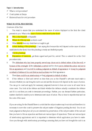 Sample Plaint and list of documents - REPUBLIC OF KENYA IN THE ...