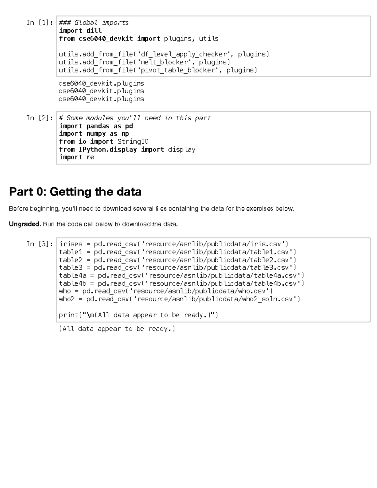 Notebook 7 Solution: Tidy Data with Pandas in CSE6040 - Studocu