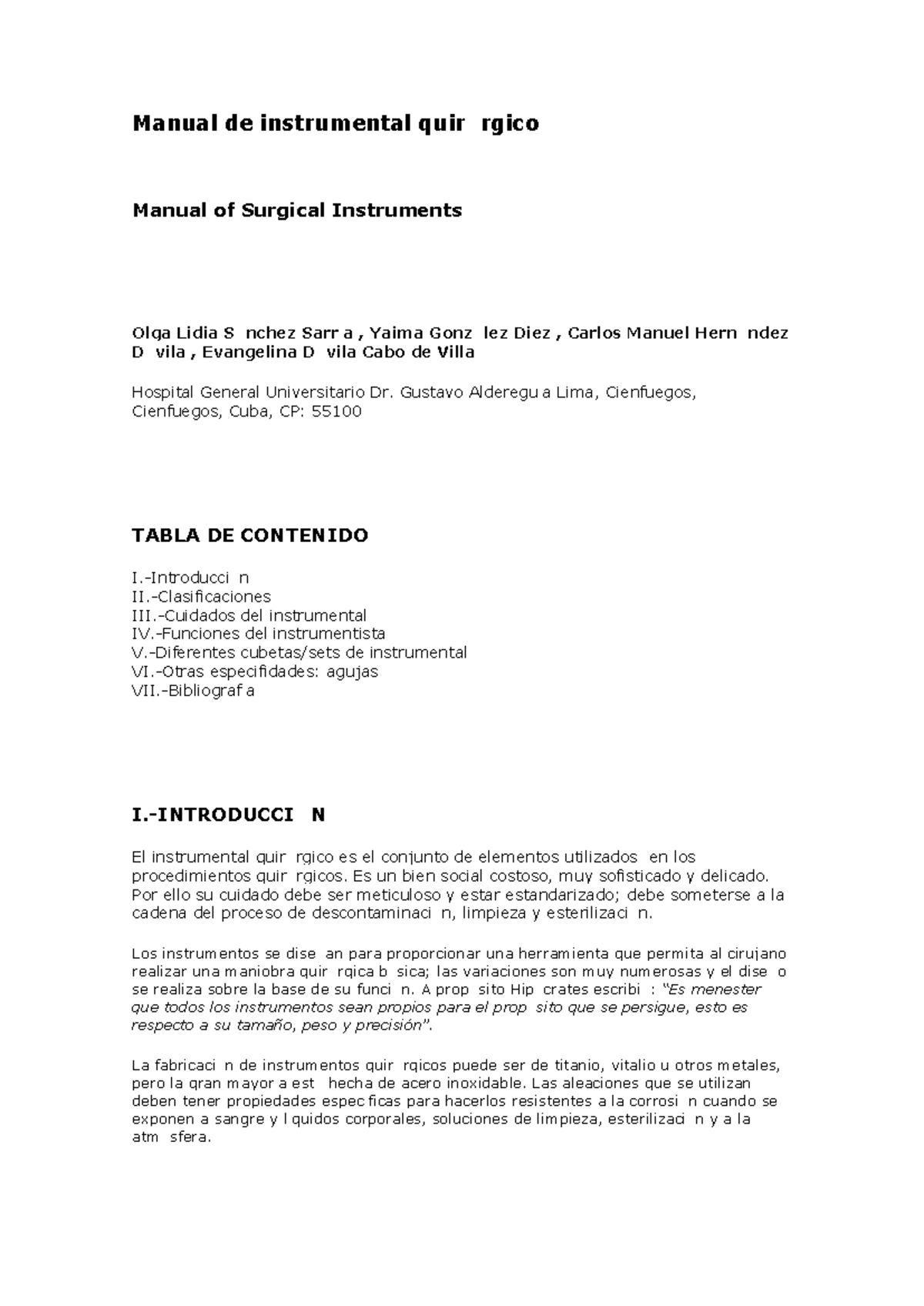 Manual de instrumental quirúrgico - Manual de instrumental quirúrgico ...