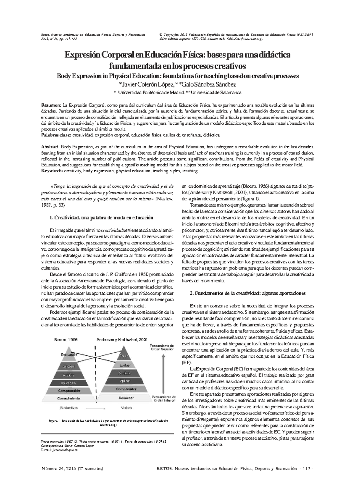 Expresión Corporal en Educación Física: Fundamentos y Creatividad (2015 ...